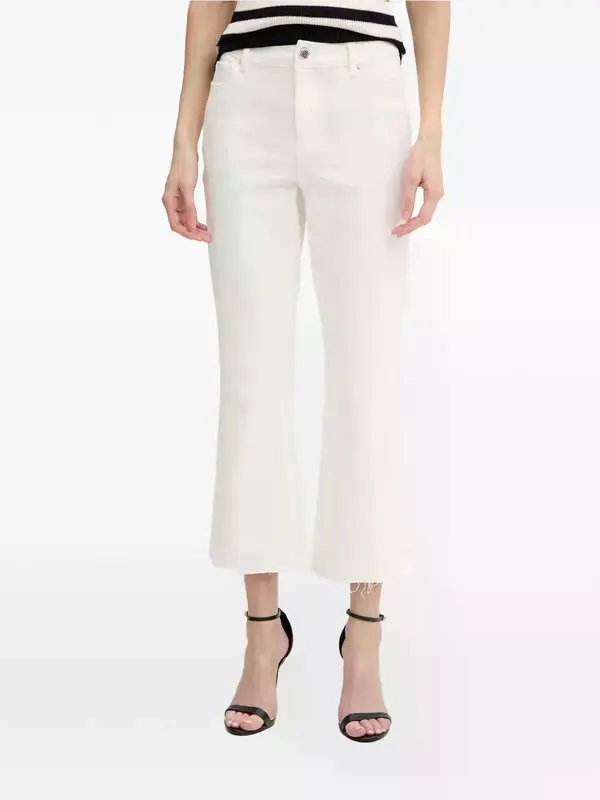 MORGAN Raw-cut Flared Jeans - White
