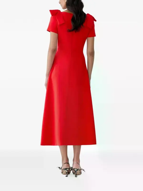Carolina Herrera Bow-shoulder Midi Dress