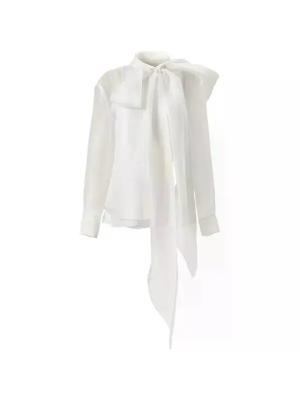 Carolina Herrera Organza Bow-detail Shirt - White