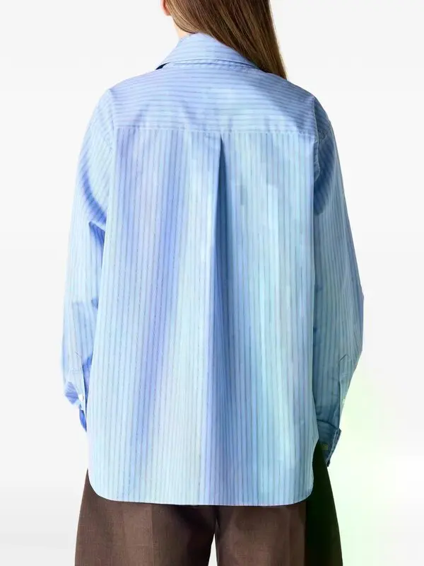 Sacai Striped Pussy-bow Shirt