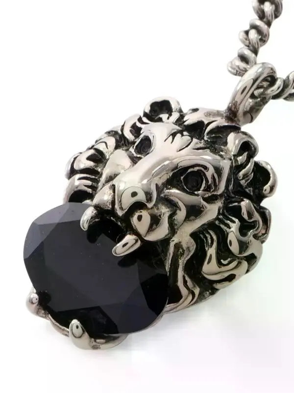 Gucci 2010s Lion Head Pendant Necklace