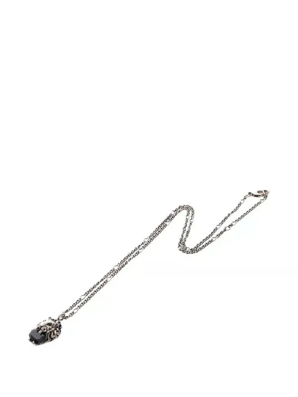 Gucci 2010s Lion Head Pendant Necklace