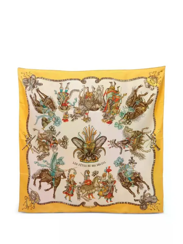 Hermès 2010s Les Fêtes Du Roi Soleil Scarf