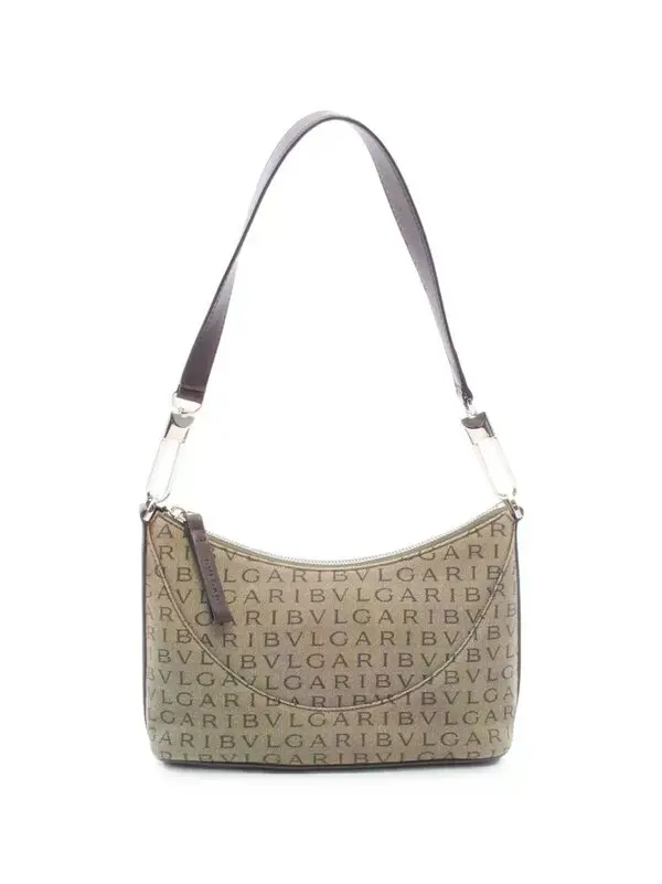BVLGARI 2000s Logomania Shoulder Bag - Green