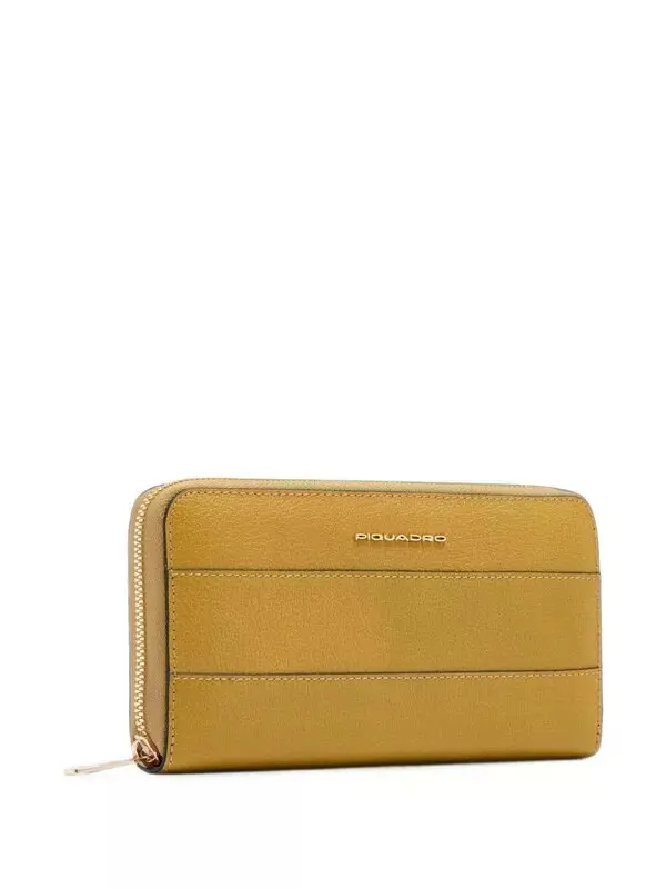 PIQUADRO Zip-around Leather Wallet