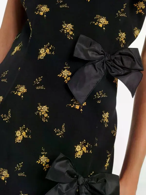 Alessandra Rich Ruffled Bow-embellished Midi Dress