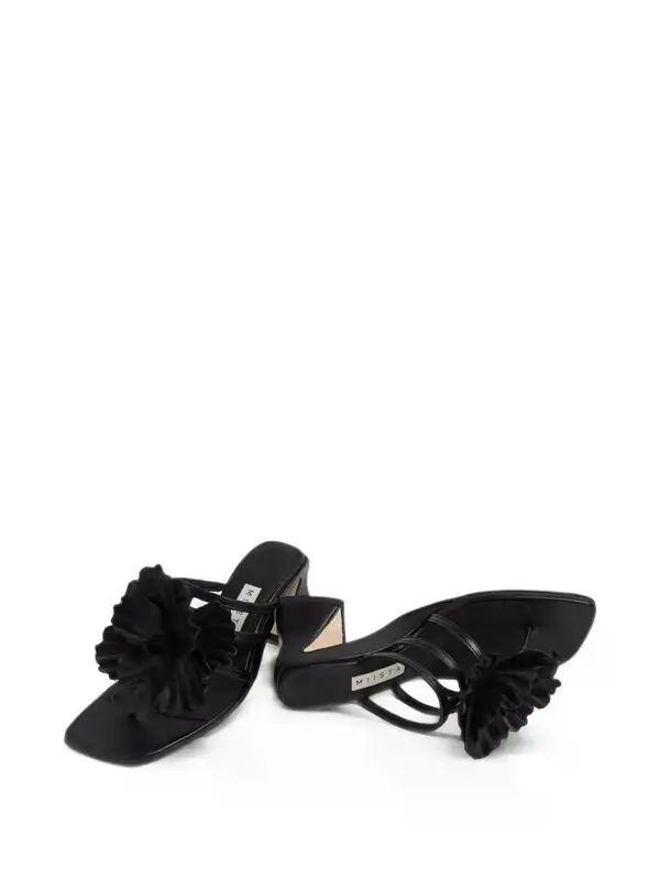 MIISTA Hara Floral-applique Multi-strap Sandals