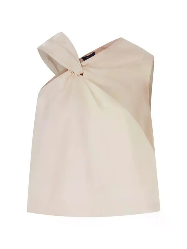 Soeur Luciana Knot-detail One-shoulder Blouse