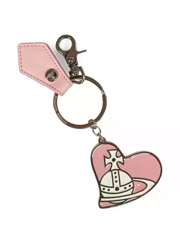 VIVIENNE WESTWOOD Orb Heart Keyring - Pink