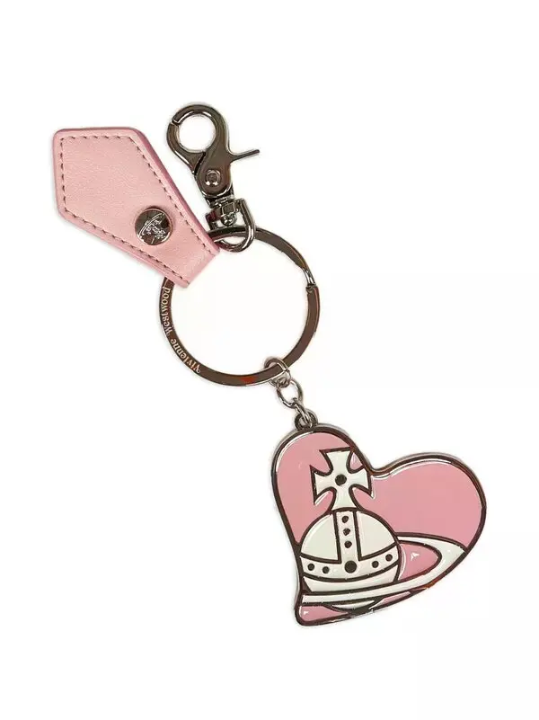 VIVIENNE WESTWOOD Orb Heart Keyring - Pink