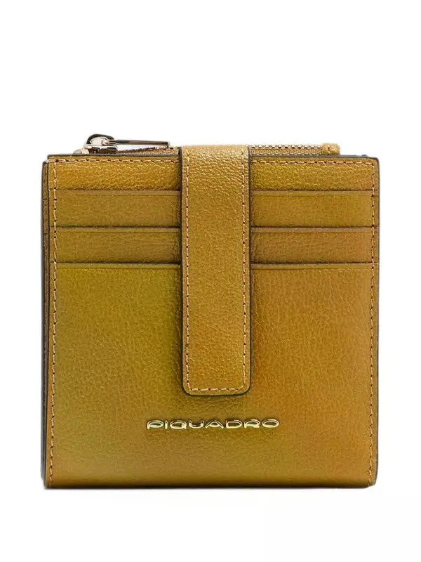 PIQUADRO Logo-plaque Zipped Card Holder - Yellow