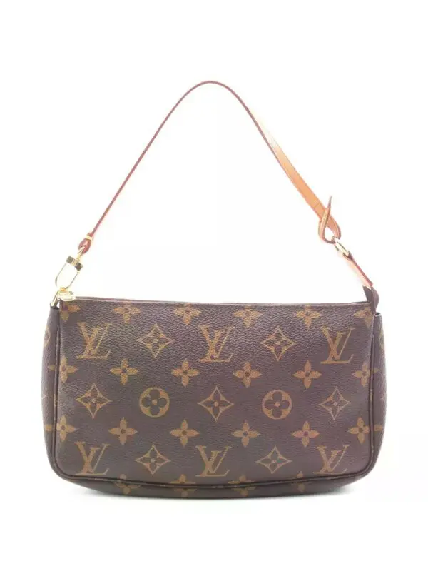LOUIS VUITTON 1999 Monogram Pochette Accessoires Shoulder Bag - Brown