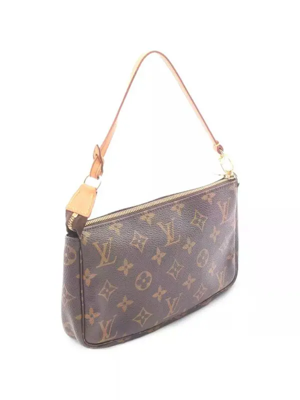 LOUIS VUITTON 1999 Monogram Pochette Accessoires Shoulder Bag - Brown