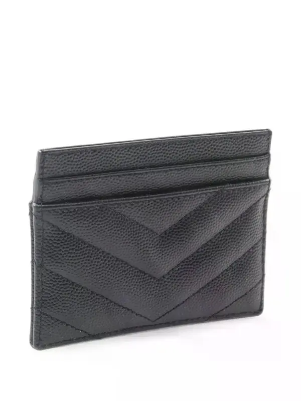 Saint Laurent 2020s Quilted Card Holder - Black