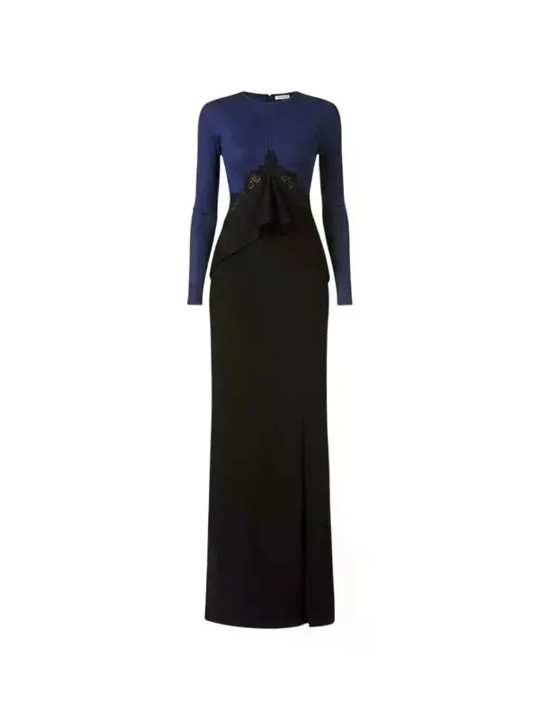 Christopher Esber Endrey Disconnect Lace-trim Ruffled Maxi Dress - Black