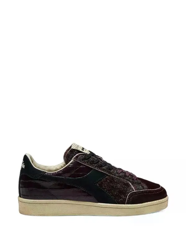 DIADORA Prestige Croco Faux-pony-hair Crocodile-effect Sneakers - Purple