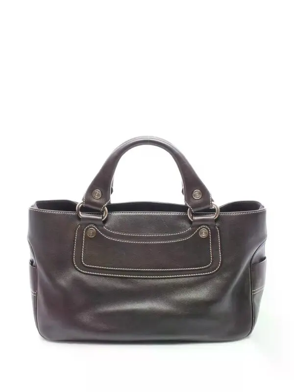 Celine 2000s Boogie Topstitching Tote Bag - Brown
