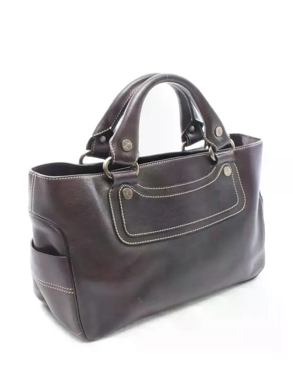 Celine 2000s Boogie Topstitching Tote Bag - Brown
