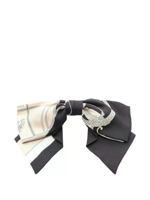 Hermès 2010s Ex-libris Ribbon Barrette - Black