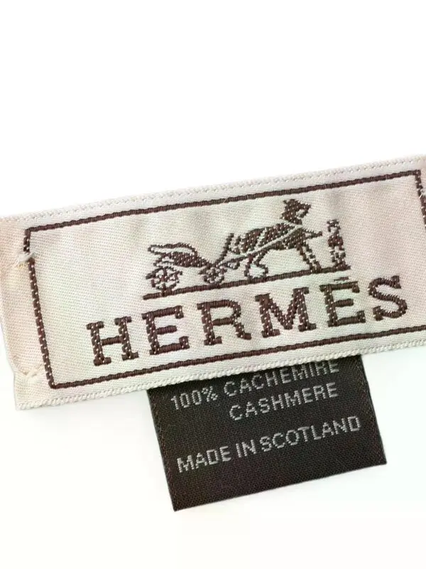 Hermès 2010s Fringed Cashmere Scarf
