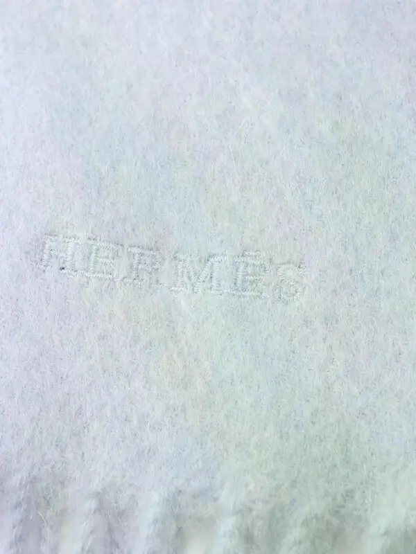 Hermès 2010s Fringed Cashmere Scarf