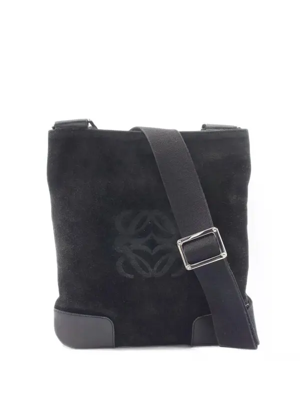 Loewe 2000s Anagram Shoulder Bag - Black