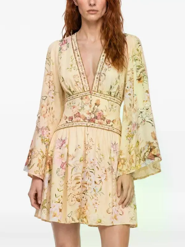Camilla Floral-print Silk Mini Dress