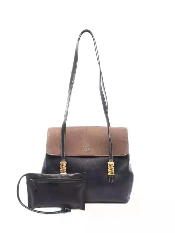 Loewe 2000s Two-tone Shoulder Bag - Black
