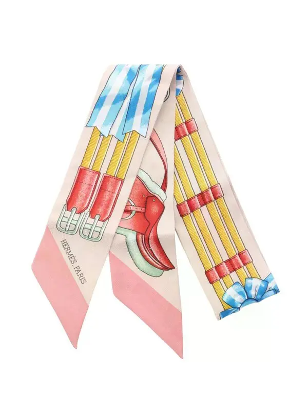 Hermès 2010s Jumping Ribbon Silk Scarf