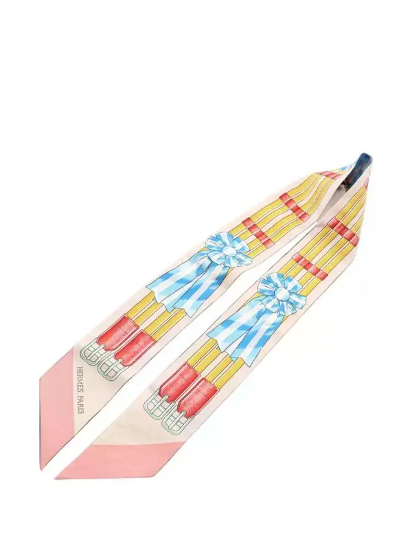 Hermès 2010s Jumping Ribbon Silk Scarf