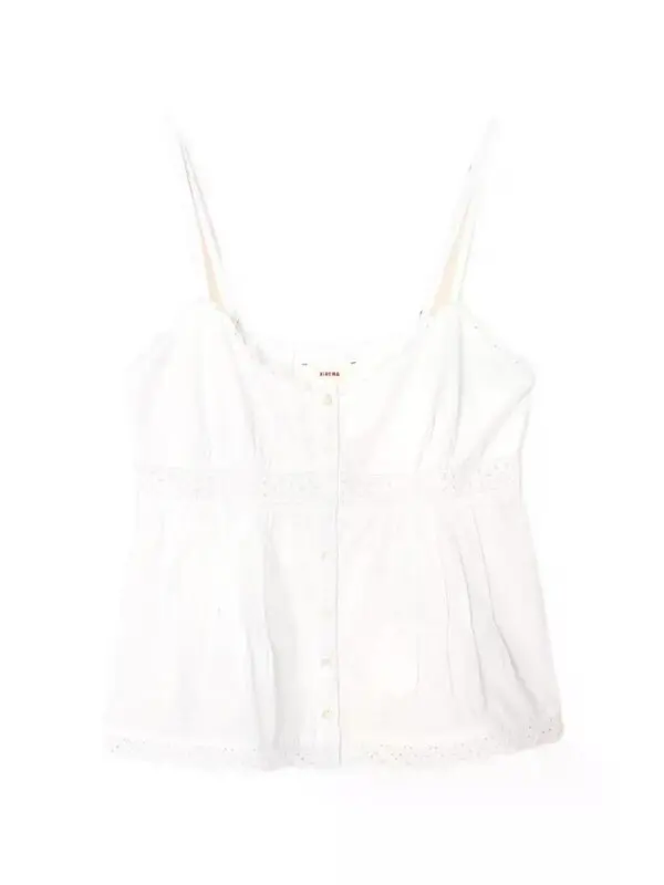 Xirena Alexia Broderie-anglaise Top - White