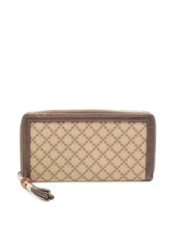Gucci 2010s Diamante Bamboo Long Wallet