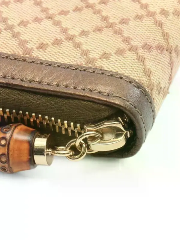 Gucci 2010s Diamante Bamboo Long Wallet