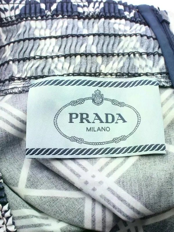 Prada 2000s Check-pattern Dress