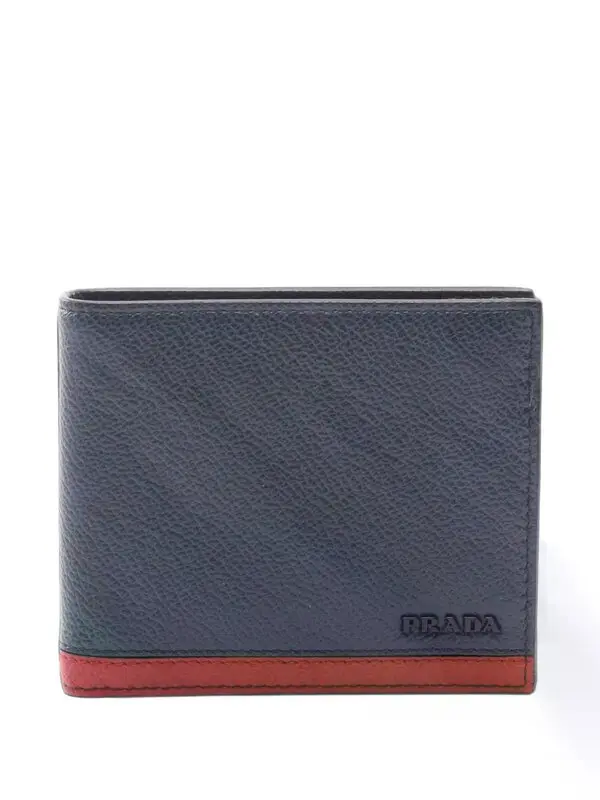 Prada 2010s Leather Wallet - Blue