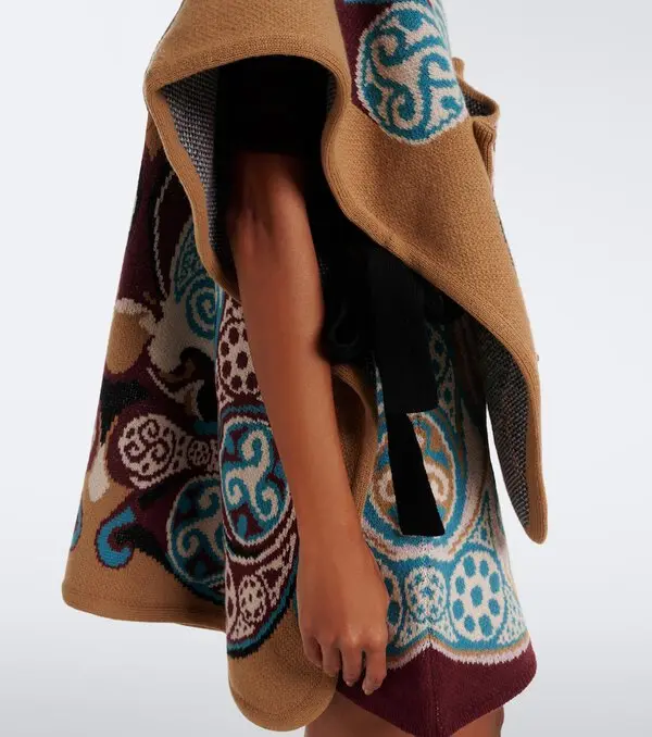 La DoubleJ Alchemy Jacquard Wool Cape