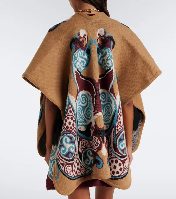 La DoubleJ Alchemy Jacquard Wool Cape