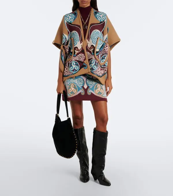 La DoubleJ Alchemy Jacquard Wool Cape