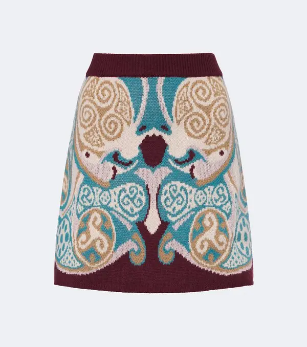 La DoubleJ Alchemy Jacquard Wool Miniskirt