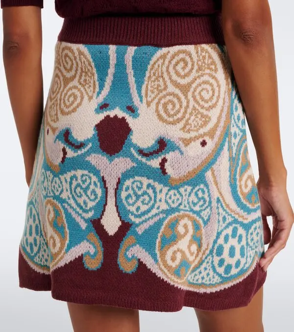 La DoubleJ Alchemy Jacquard Wool Miniskirt