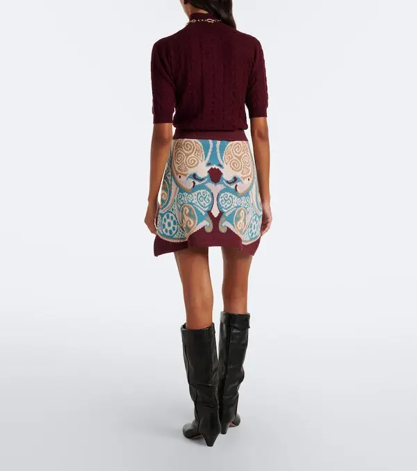 La DoubleJ Alchemy Jacquard Wool Miniskirt