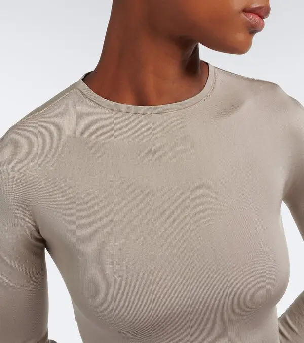 Alaïa Silk-blend Bodysuit