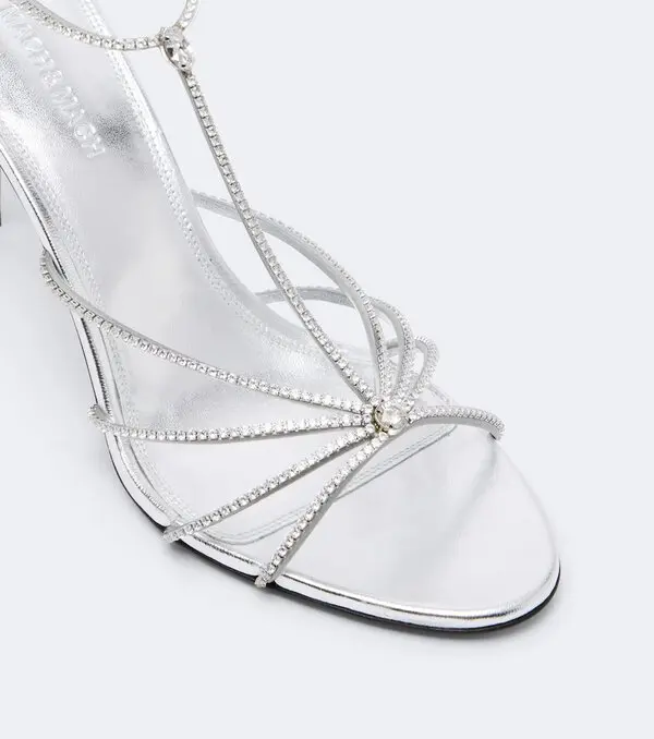 Mach & Mach Daisy Embellished Leather Sandals
