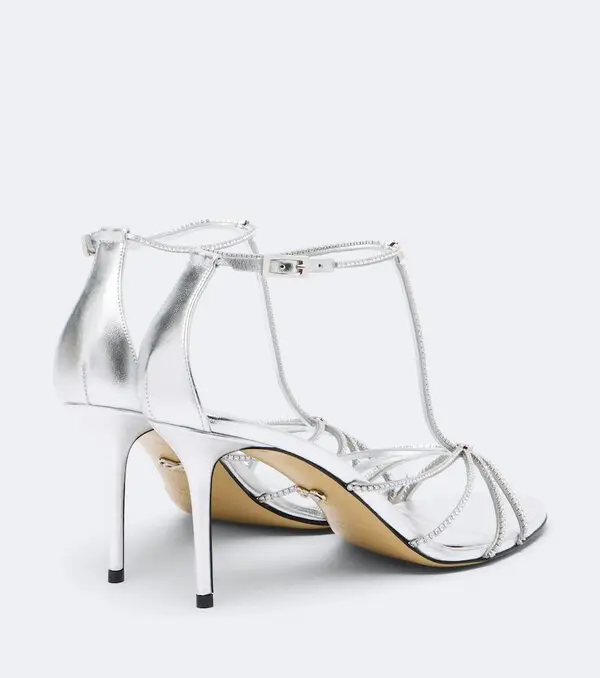 Mach & Mach Daisy Embellished Leather Sandals