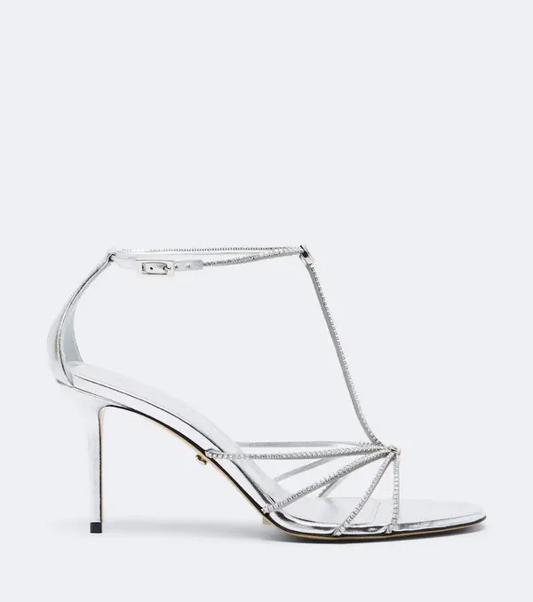 Mach & Mach Daisy Embellished Leather Sandals
