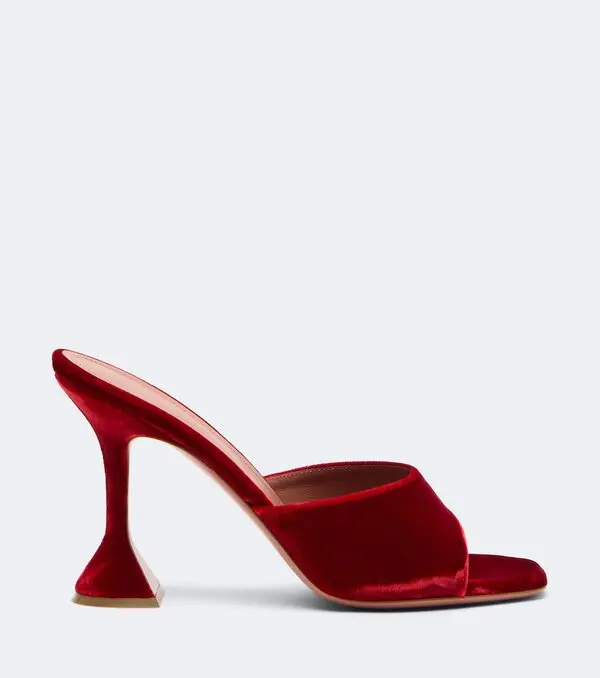 Amina Muaddi Lupita Velvet Mules