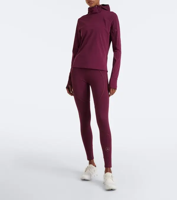 Adidas By Stella McCartney Hooded Open-back Technical Top