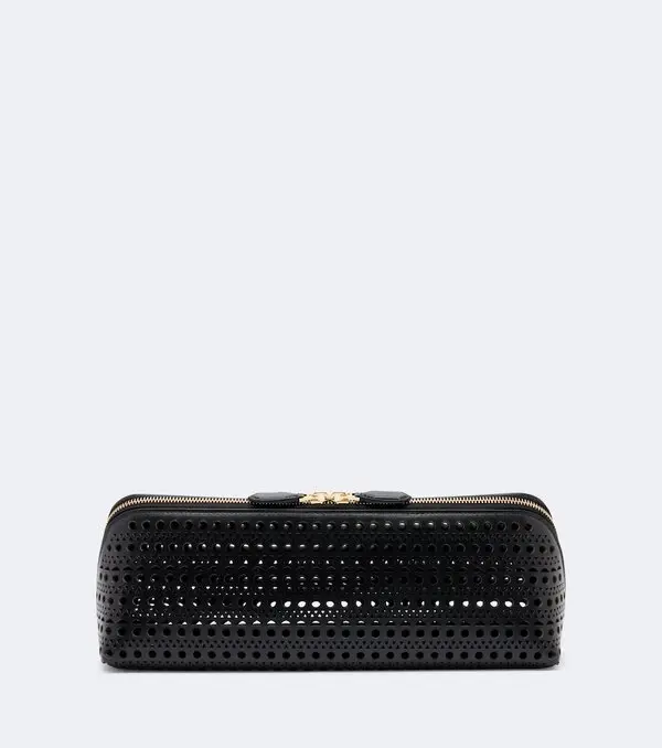 Alaïa Delta Small Leather Clutch