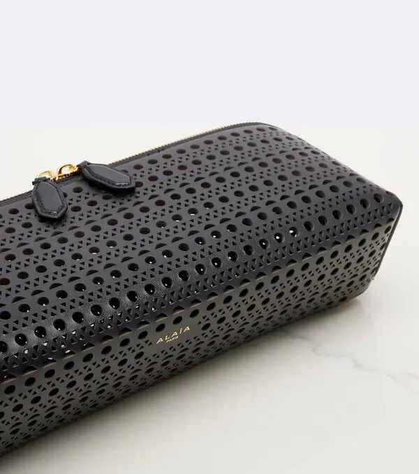 Alaïa Delta Small Leather Clutch
