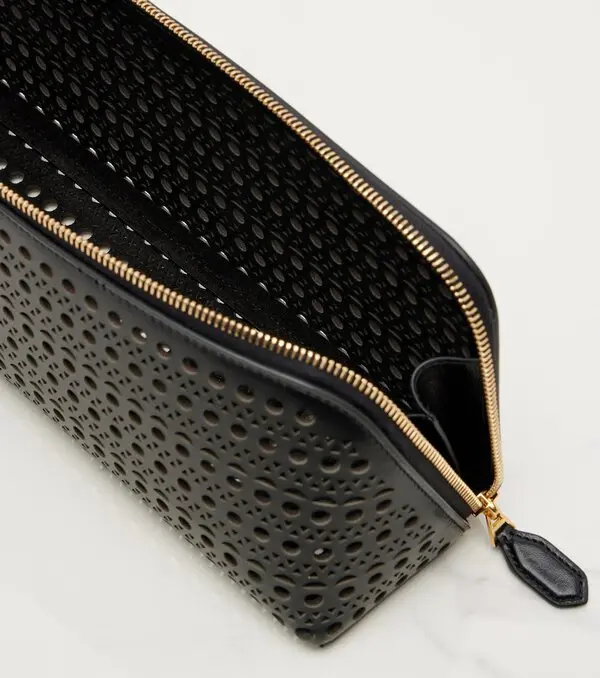 Alaïa Delta Small Leather Clutch